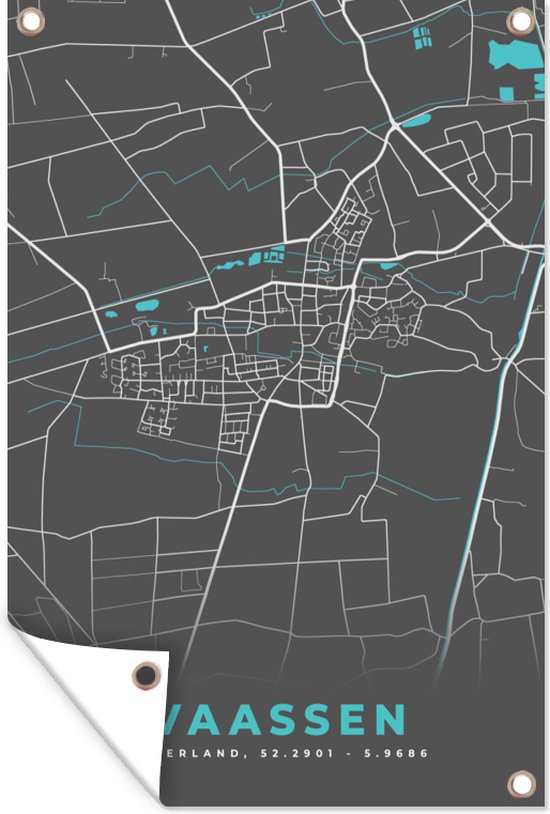 Tuinposter - Tuindoek - Tuinposters buiten - Plattegrond - Vaassen ...