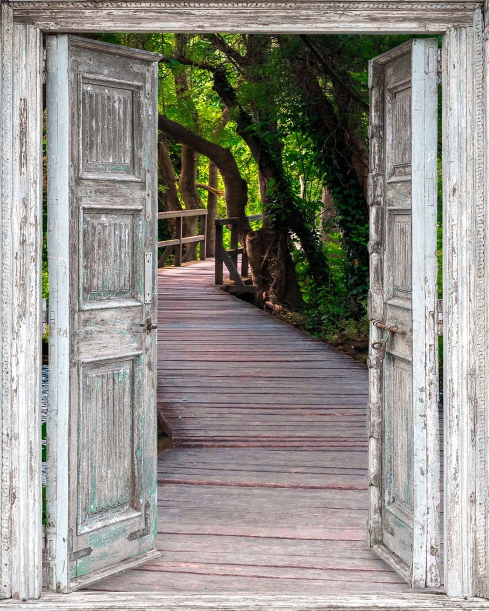 Diamond painting - Vierkante steentjes - Diamond painting volwassenen - Brug - Bos -... | bol.com