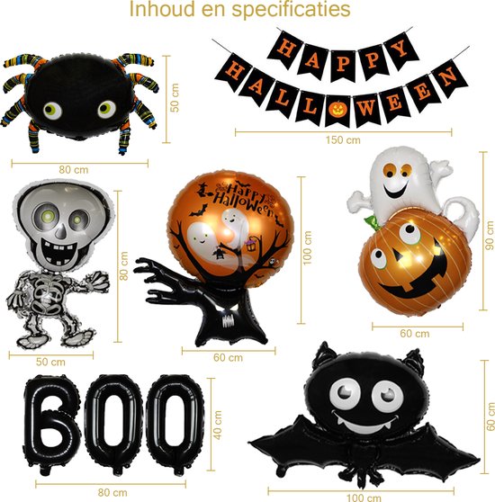 Halloween Versiering Slingers Halloween Decoratie Vlaggenlijn Helium ...