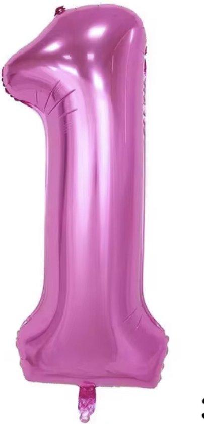 CHPN - Folieballon - 1 jaar - 40CM - Cijferballon - Roze ballon ...