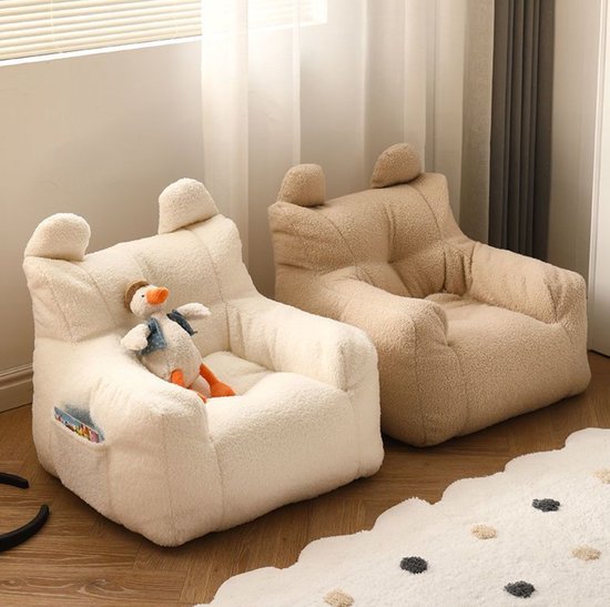 Kinderfauteuil Zitzak Poef Beer Teddy Beige | bol