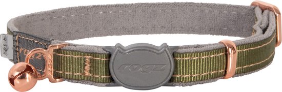 Rogz Catz Urbancat Halsband Olijf Twist - Kattenhalsband - Xs | bol
