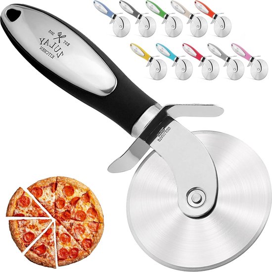 Premium stalen pizzasnijder - voedselveilig snijwiel - soepel draaiend ...
