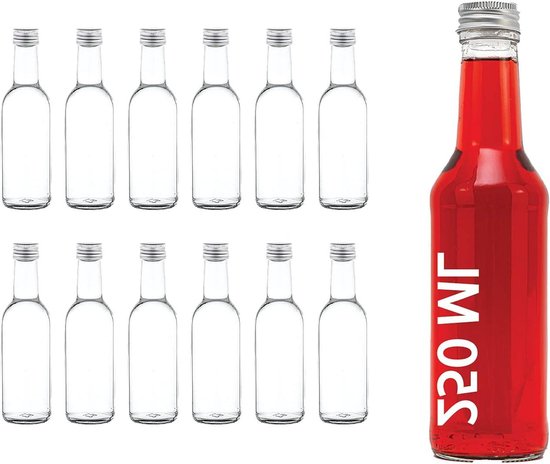 250 ml Herbruikbare Glazen Flessen met Schroefdop voor Kombucha Gin ...