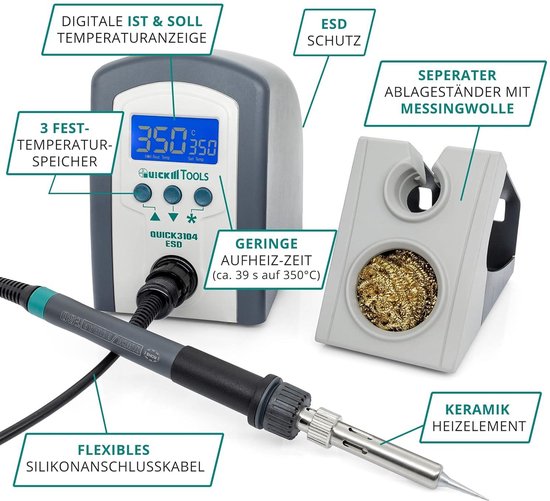 Digitaal regelbaar soldeerstation incl. soldeerbout met 2 mm ...