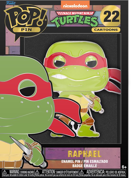 Loungefly: Funko Pop! Pins Cartoons: TMNT - Raphael Grote Emaille POP ...