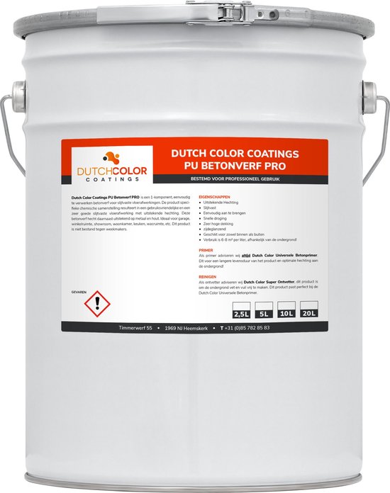Peinture Béton PU DCC PRO - 5L - RAL 7035 | Gris clair | bol
