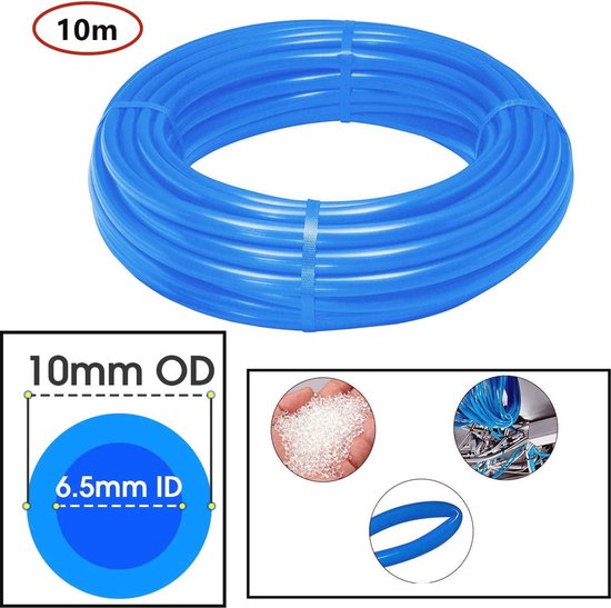 Pneumatische PU-slang 10 meter - Flexibele Persluchtslang met 8 ...