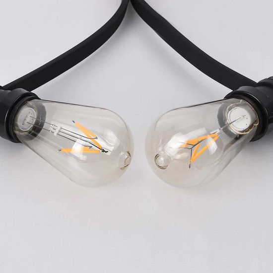 LumenXL lichtsnoer voor buiten 20 meter 30 fittingen - 3,5 watt 2200K ...