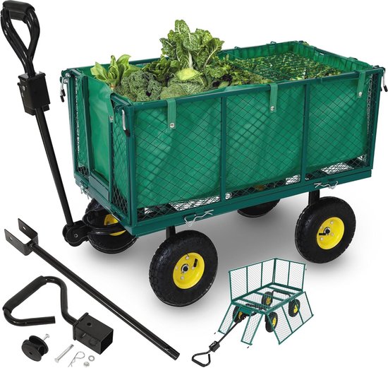 Tuinwagen 550kg - Opvouwbare Bolderkar voor Tuin en Transport | bol