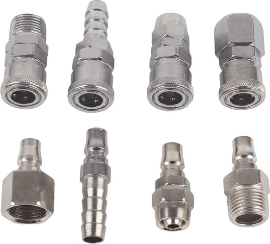 Luchtleiding Slang Fittingen 8 Stuks voor Compressor - Pneumatische ...