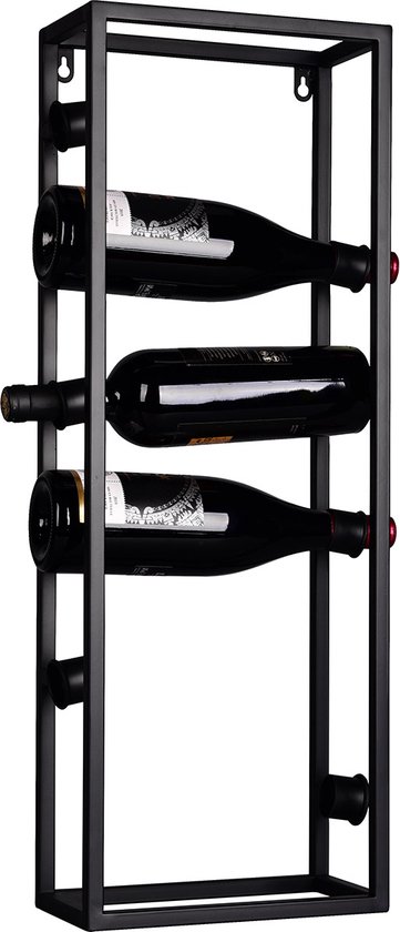 Wijnrek - Torna Anim - 6 Flessen - Mat Zwart | bol