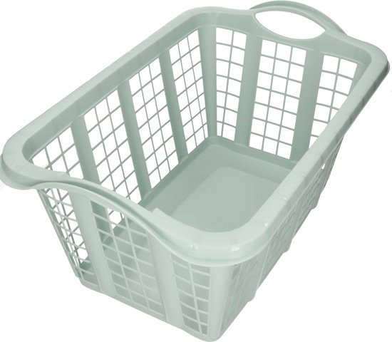 Mint groene wasmand met handvatten 60 cm - Draagwasmanden - Wasgoedmand ...