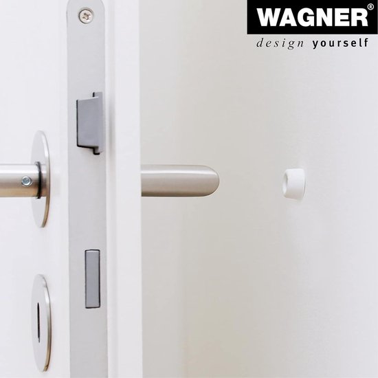 Muur deurstopper set van 4 wit hoogwaardig rubber VULKAANO MINI ...