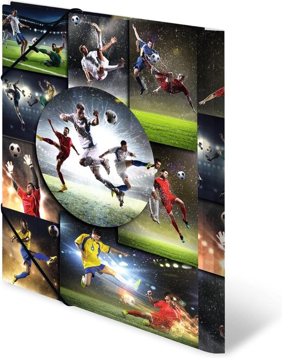 Verzamelmap DIN A4 - Sport Voetbal - Set van 3 stevige kunststof ...