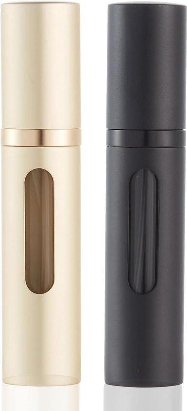 Navulbare parfumverstuiver 5 ml voor onderweg - zwarte en gouden mini ...