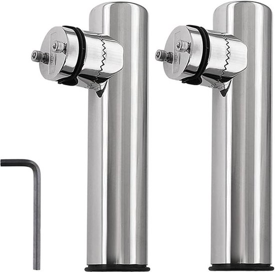 Boot Accessoires - Marine Rvs Klem Op Hengel Houder voor Rails - Set ...