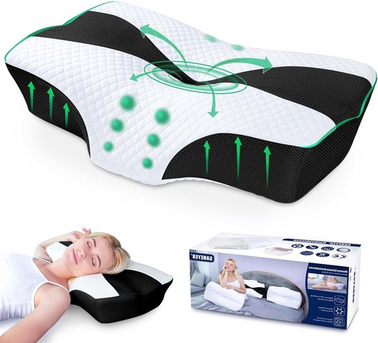 Ergonomisch traagschuim nekkussen voor nek- en schouderpijn - orthopedisch... | bol