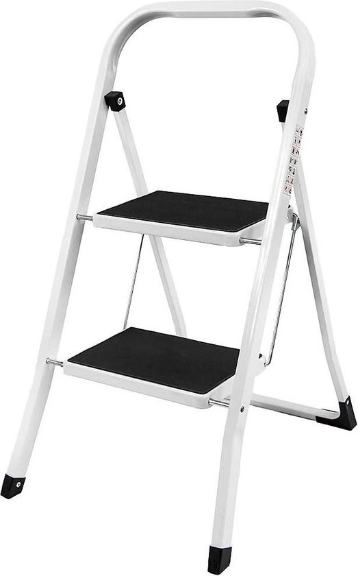 2-Step Draagbare Vouwen Heavy Duty Ladder - Multi-Colour - Staal Ladder ...