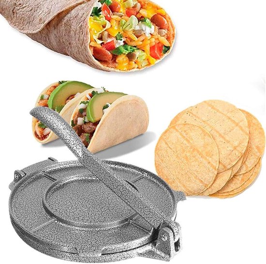 Tortilla Pers 6.5 Inch Aluminiumlegering Pan - Deeg Persgereedschap ...