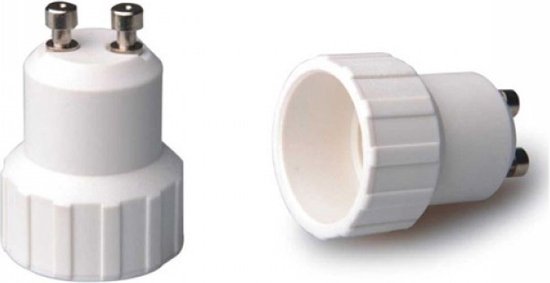 Fitting 2 stuks | LED lamp verloopfitting | GU10 fitting - E14 fitting | wit | bol