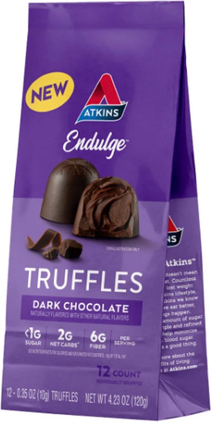 Atkins | Endulge | Truffles Dark Chocolate | 1 x 120 gram | bol