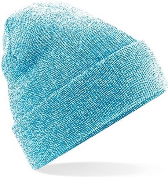 Basic winter muts lichtblauw gemeleerd voor volwassenen | bol