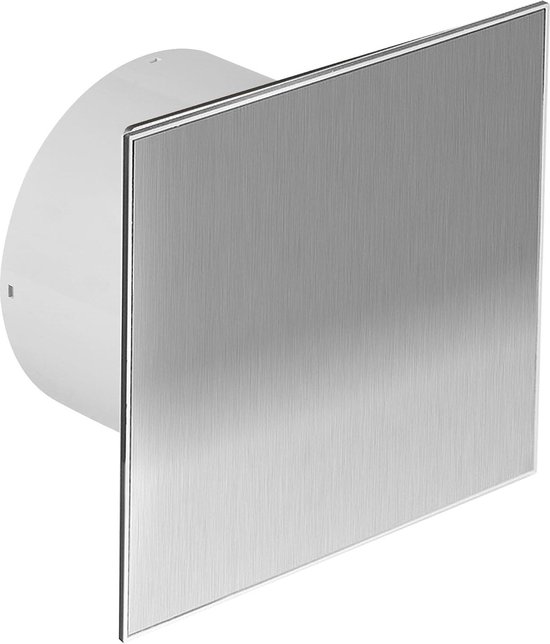 Badkamerventilator roestvrij staal Ø 100 mm met timer-naloop - stille ...