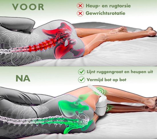 Kniekussen orthopedisch zigzag zijslaapdek kussen voor rug-heup-knie ...