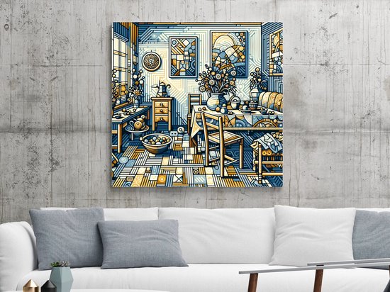Abstract vermeer schilderij | Verfijnde verbeelding: een modernistische ...