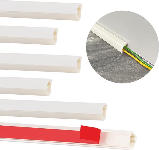 1 meter zelfklevende hoek kabelgoot - groot 25 x 16 mm - wit PVC ...
