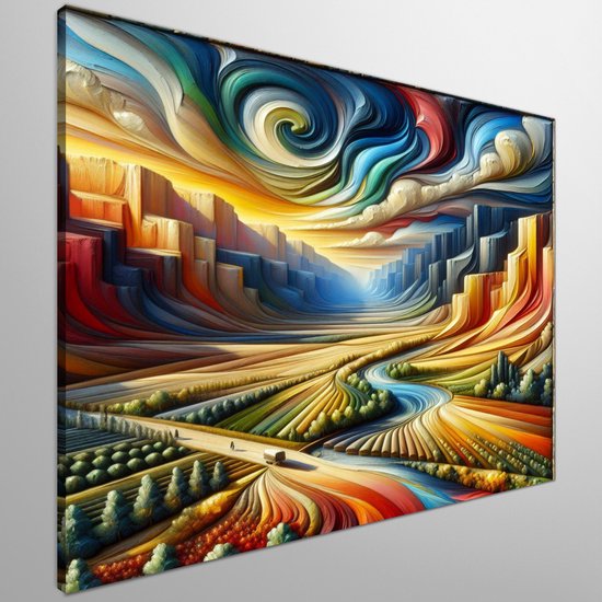 Olieverf relief schilderij | Verheven dimensies: een explosie van kleur ...