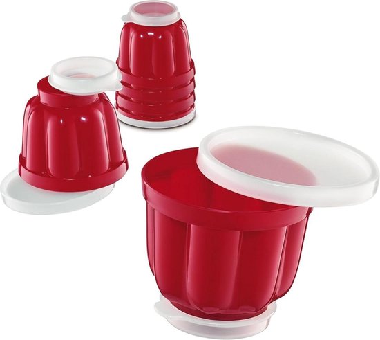 Puddingvorm - Kleine Jelly Pudding Mallen Set van 6 Rood - Kuchenprofi ...