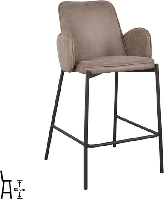 LABEL51 Joni Barkruk - Bruin - Stof - Zithoogte 65 - Kruk - - Met ...