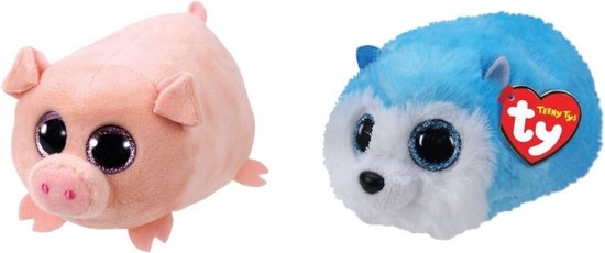 Ty - Knuffel - Teeny Ty's - Curly Pig & Slush Husky | bol.com