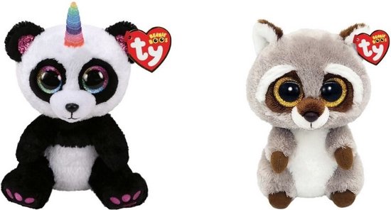 Ty - Knuffel - Beanie Boo's - Paris Panda & Racoon | bol.com