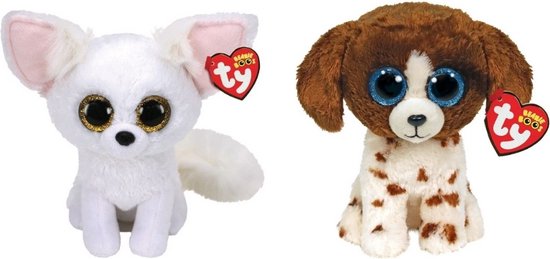 Ty - Knuffel - Beanie Boo's - Phoenix Fox & Muddles Dog | bol.com