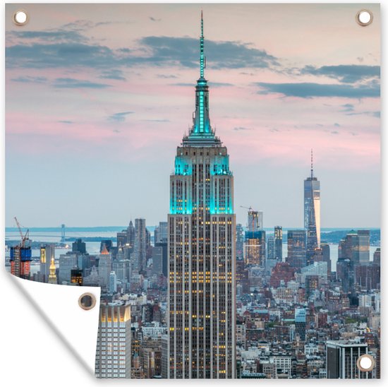 Affiche de Jardin L' Empire State Building illuminé à New York ...