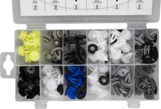 JBM TOOLS | REEKS VAN 92 STUKS CLIPS VOOR DEURPANELEN/ HET LIJSTWERK ...