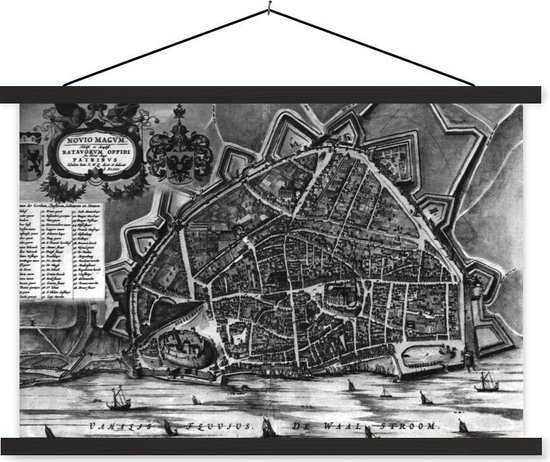 Posterhanger incl. Poster - Schoolplaat - De historische stadskaart van ...
