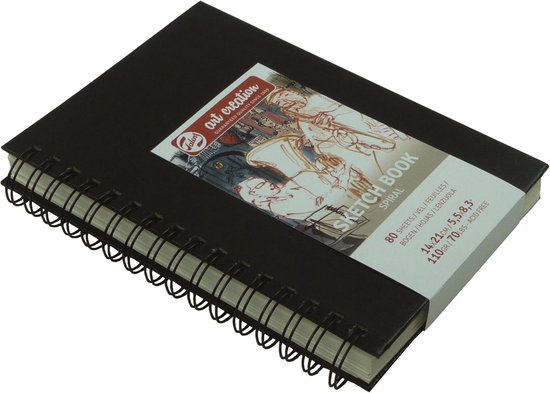 Schetsboek - Tekenboek - Met ringband - Zwart - 14x21cm - Art Creation ...