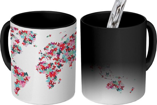 Magic Mug - Photo Warm Mug - Carte du Wereldkaart - Couleur ...