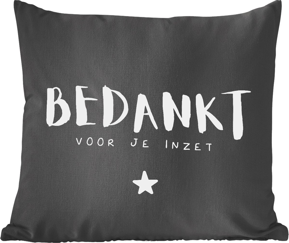 Sierkussen - Bedankt Quotes - Multicolor - 45 Cm X 45 Cm | bol.com
