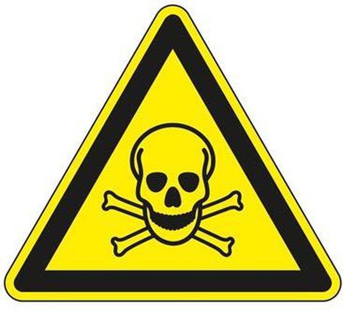 Waarschuwingssticker giftige stoffen - ISO 7010 - W016 100 mm | bol.com
