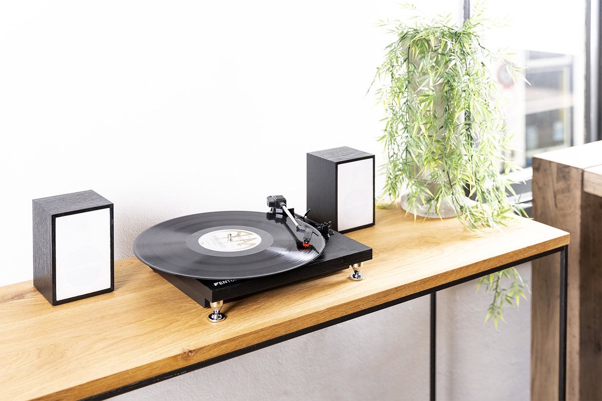 Platenspeler - Fenton RP155B - HiFi stereo platenspeler met speakers ...