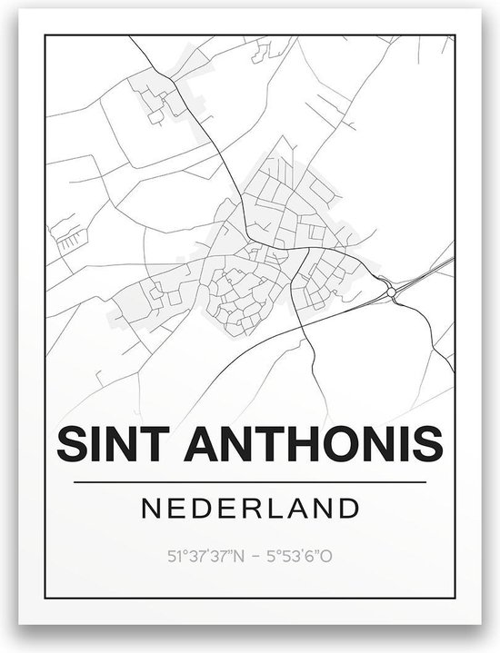 Poster/plattegrond SINT-ANTHONIS - 30x40cm | bol