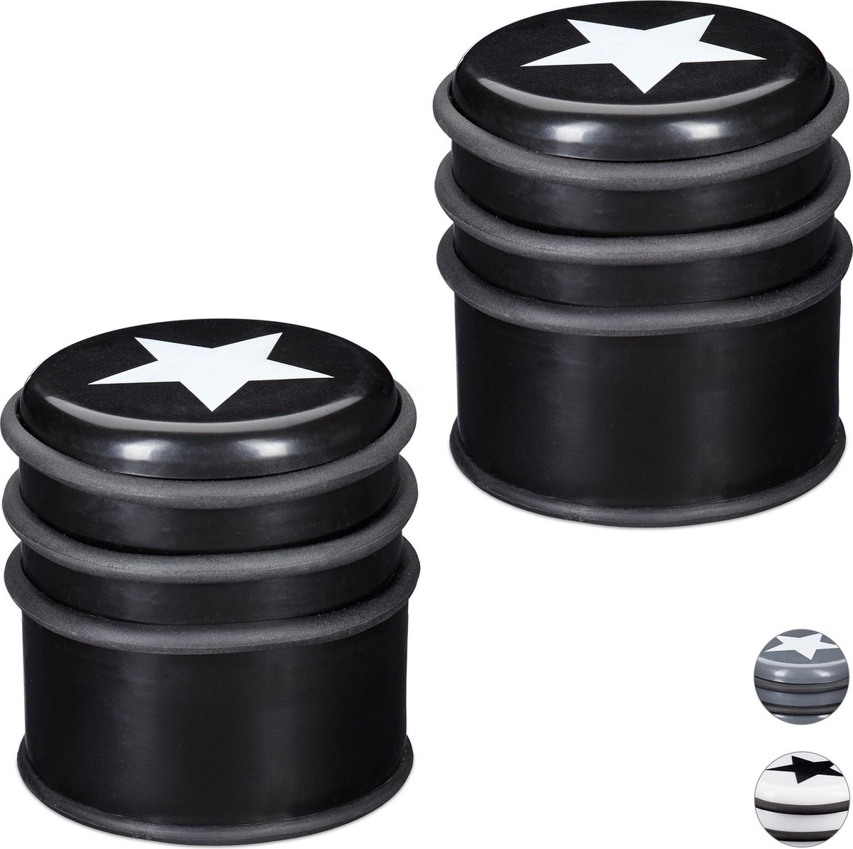 Relaxdays 2x deurstop ster - massief - deurstopper - 8 cm hoog ...