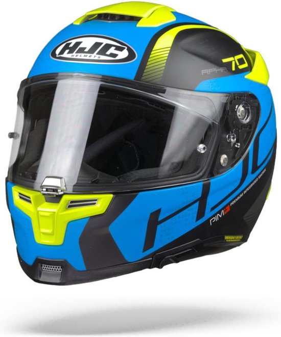 HJC RPHA 70 Vias Mc2Sf Grijs Blauw Fluo Geel Integraalhelm - Motorhelm ...