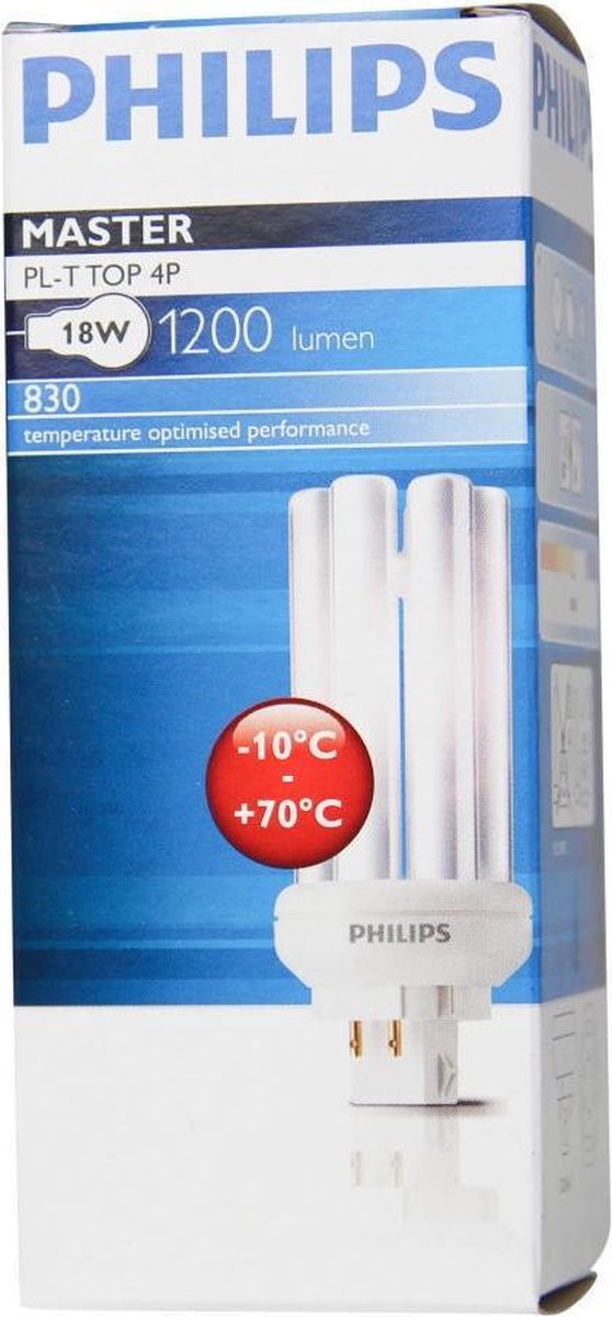 Philips MASTER PL-T Top 18W - 830 Warm Wit | 4 Pin | bol.com