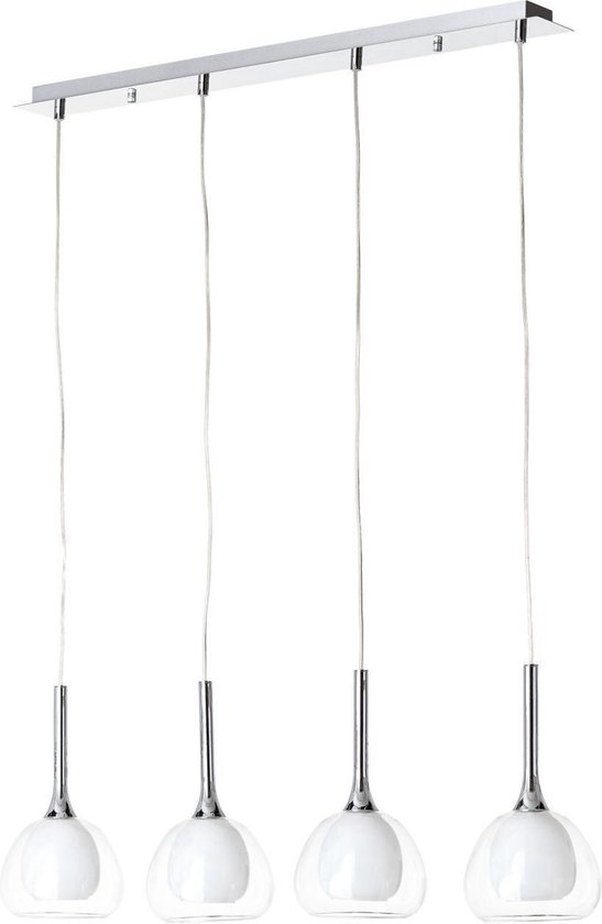 Brilliant HADAN - Hanglamp - Chroom;Wit | bol